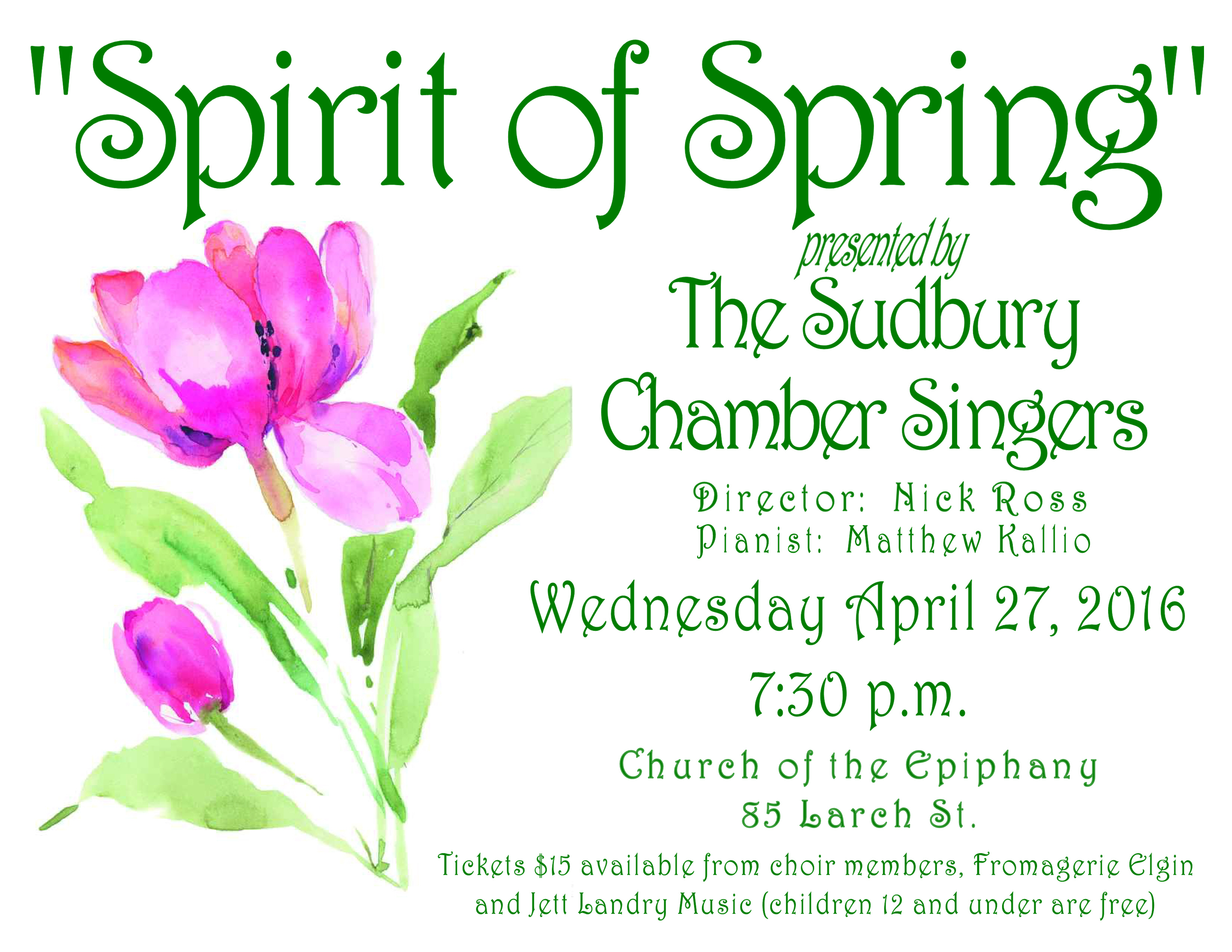 Sudbury Chamber Singers | A choir with a history of serious fun singing.